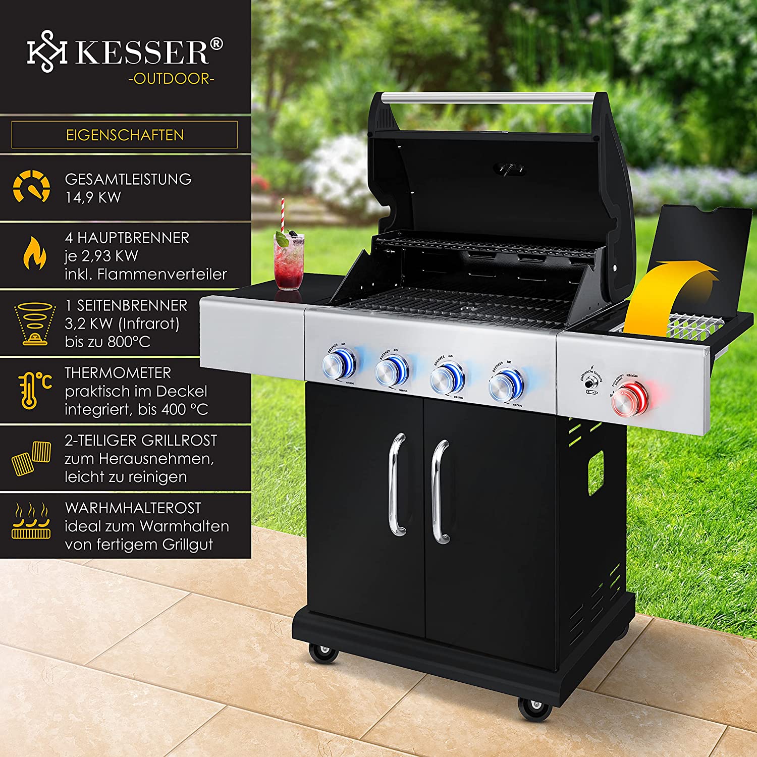 KESSER Gasgrill Master BBQ Test - Der beste Grill auf dem Markt